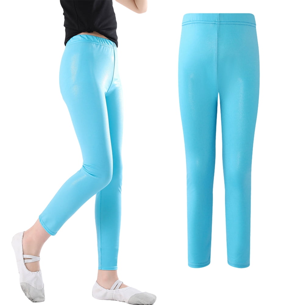 GYRATEDREAM Kids Girls Dance Pants Gymnastic Shiny Metallic Dance ...