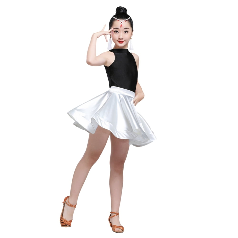 GYRATEDREAM Kids Girls Latin Dance Skirts Swing Ballroom Dance Skirt ...