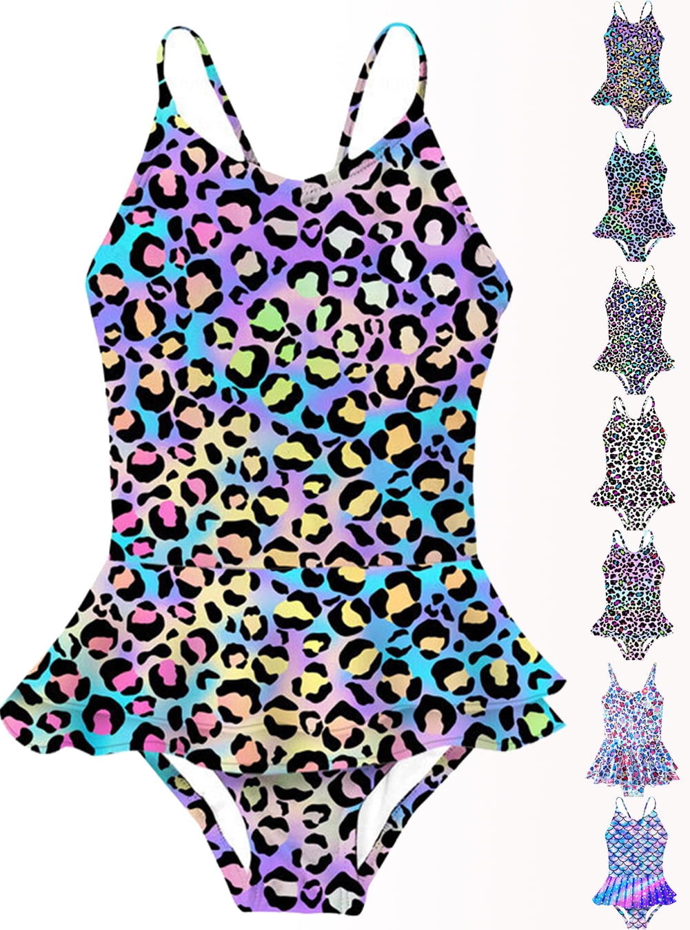 GYRATEDREAM Kids Girls One-Piece Swimsuit Little and Big Girl Swimwear ...