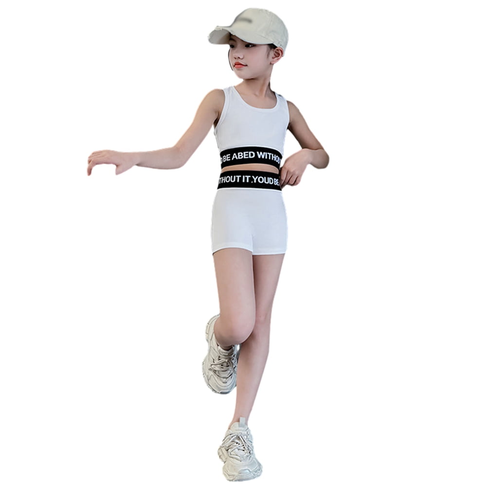 GYRATEDREAM Kids Girls' Tracksuits Two Piece Athletic Outfit Sleeveless ...