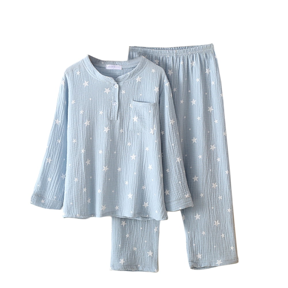 GYRATEDREAM Kids Long Sleeve Pajama Set 100% Cotton Button Sleepwear ...
