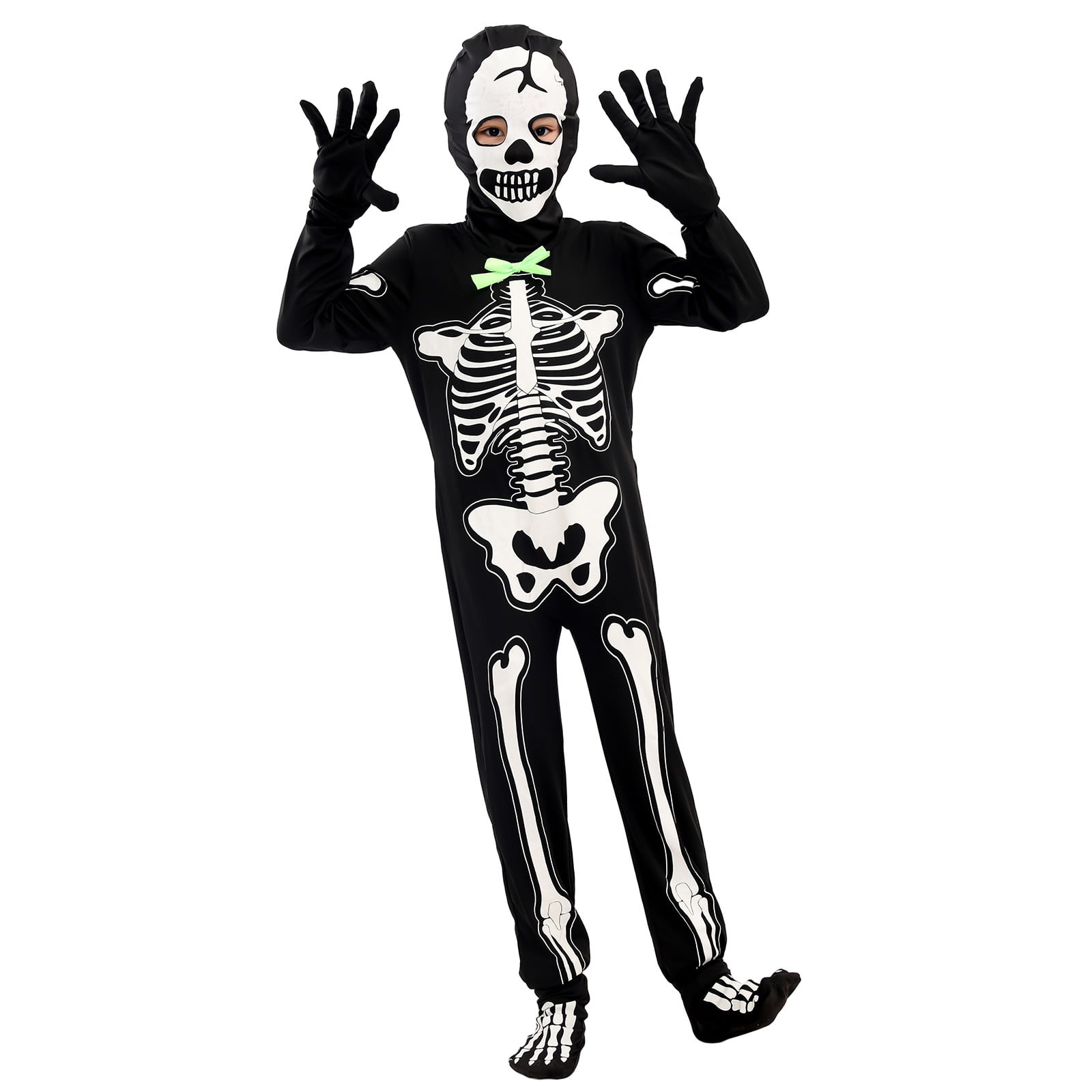 GYRATEDREAM Kids Skeleton Costume Glow in the Dark Skeletons Bone ...