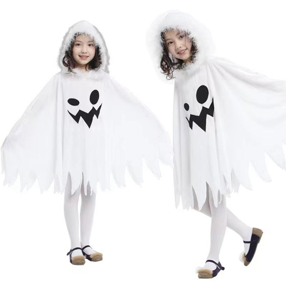 GYRATEDREAM Kids White Ghost Halloween Cloak Costumes Toddlers Elf Cape ...