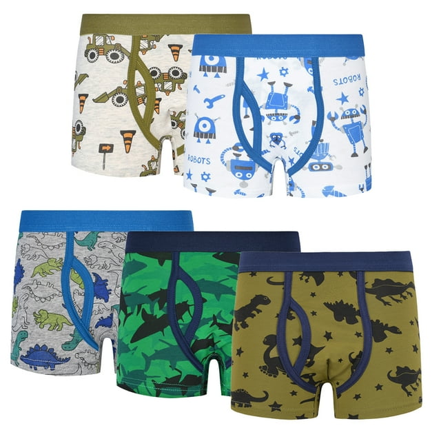 GYRATEDREAM Little Boys Boxer Briefs Dinosaur Truck Shark Print Toddler ...