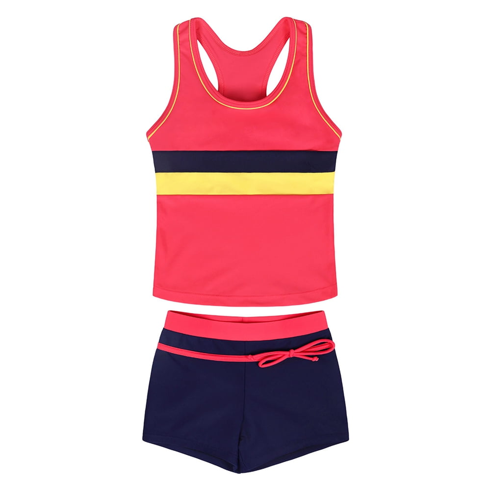 GYRATEDREAM Little Girls' Summer Swimwear Two Piece Boyshort Tankini ...