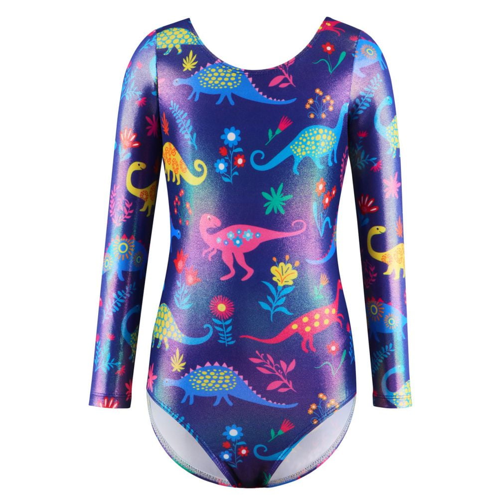 GYRATEDREAM Long Sleeve Gymnastics Leotards for Girls Dance Biketards ...