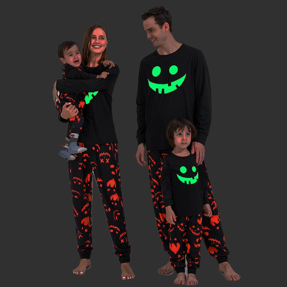GYRATEDREAM Matching Family Pajamas Sets Halloween PJs Holiday Glow In ...