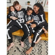 Halloween Women’s Glow In The Dark Skeleton Pajama Set by Way to ...