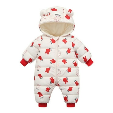 Disney Mickey Mouse Baby Girls Boys Coverall Christmas Jumpsuit Zip Up Outfits, Baby Shower ...