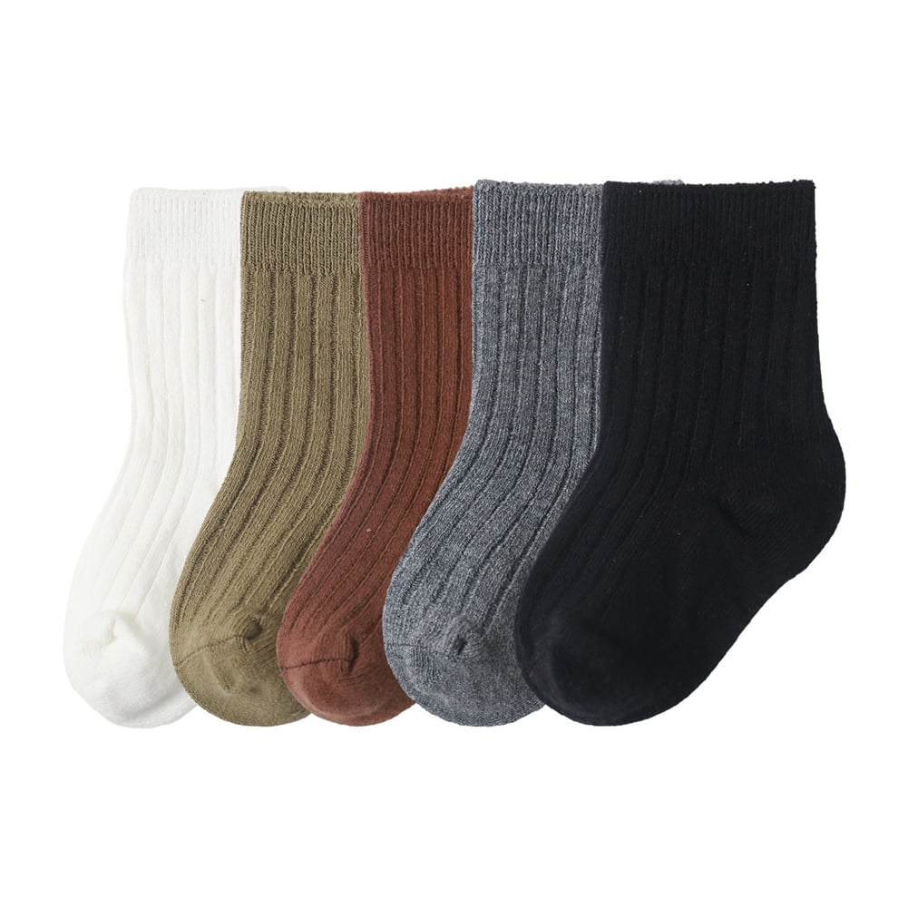 GYRATEDREAM Non Slip Grip Ankle Baby Socks 5 Pack for Toddler Boys and ...