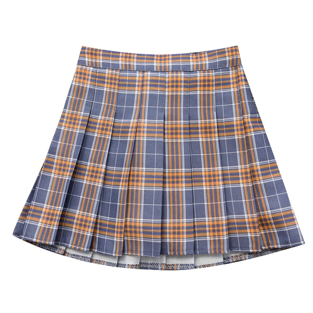GYRATEDREAM Pleated Plaid Mini Skirt for Girls Casual Tennis A Line ...