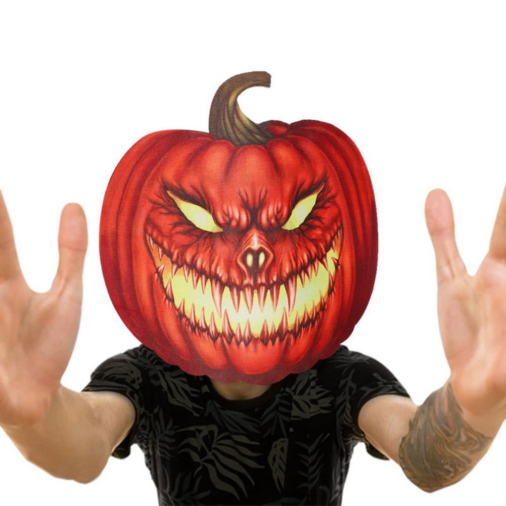 GYRATEDREAM Pumpkin Head Mask Scary Halloween Masks For Adult Teen ...