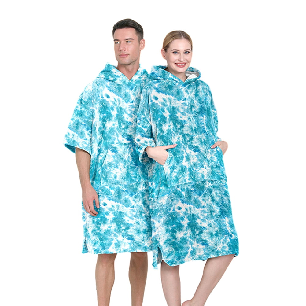 GYRATEDREAM Surf Poncho Change Robe with Hood Quick Dry Absorbent Surf ...
