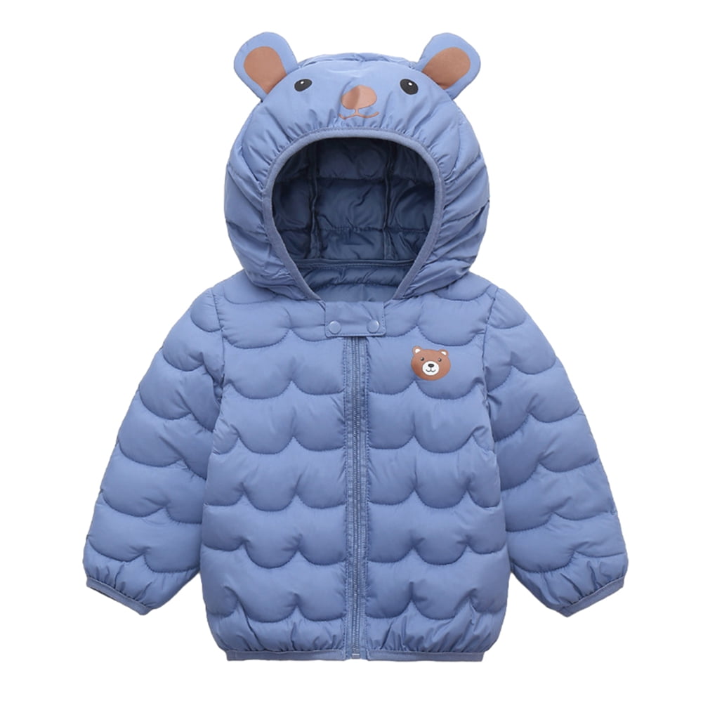 GYRATEDREAM Toddler Baby Boy Girl Hooded Puffer Jacket Lightweight Warm Comfy Packable Down ...