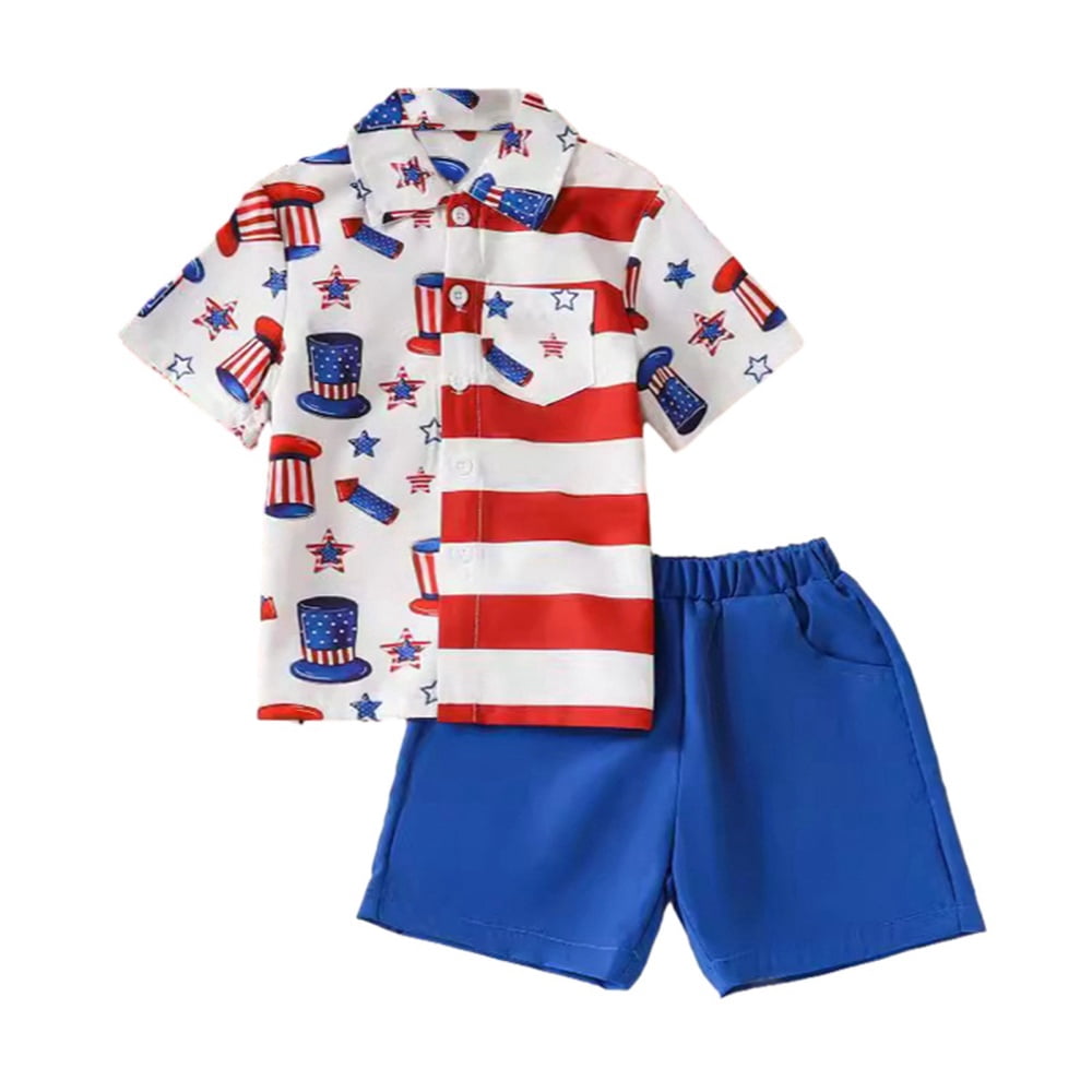 GYRATEDREAM Toddler Baby Boy Summer Clothes 4th of July Outfits ...