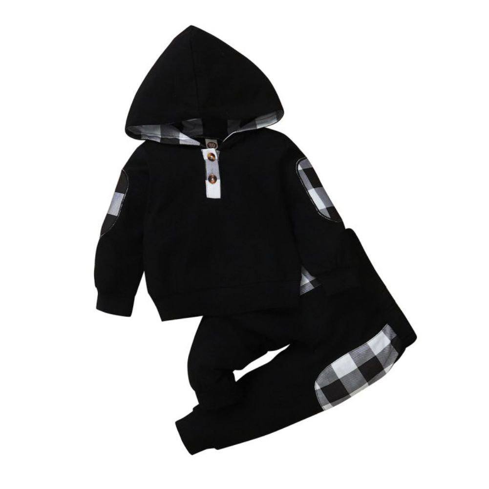 GYRATEDREAM Toddler Baby Boys Cotton Hooded Tracksuit Kids Pullover ...