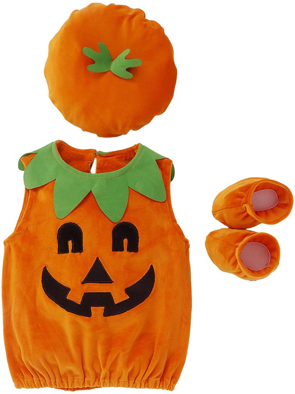 GYRATEDREAM Toddler Baby Girl Boy Halloween Pumpkin Costume Fancy Dress Clothes Outfit 3PCS Set ...