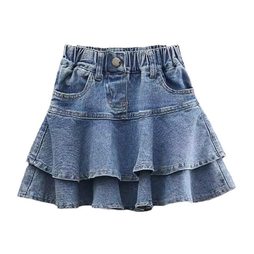 GYRATEDREAM Toddler Baby Girl's Denim Skirts Kids Elastic High Waist A ...