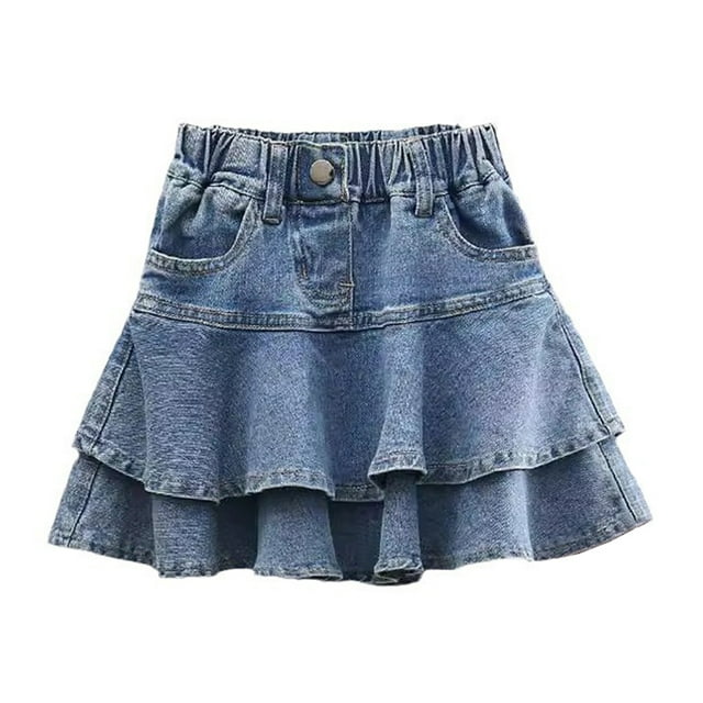 GYRATEDREAM Toddler Baby Girl's Denim Skirts Kids Elastic High Waist A ...