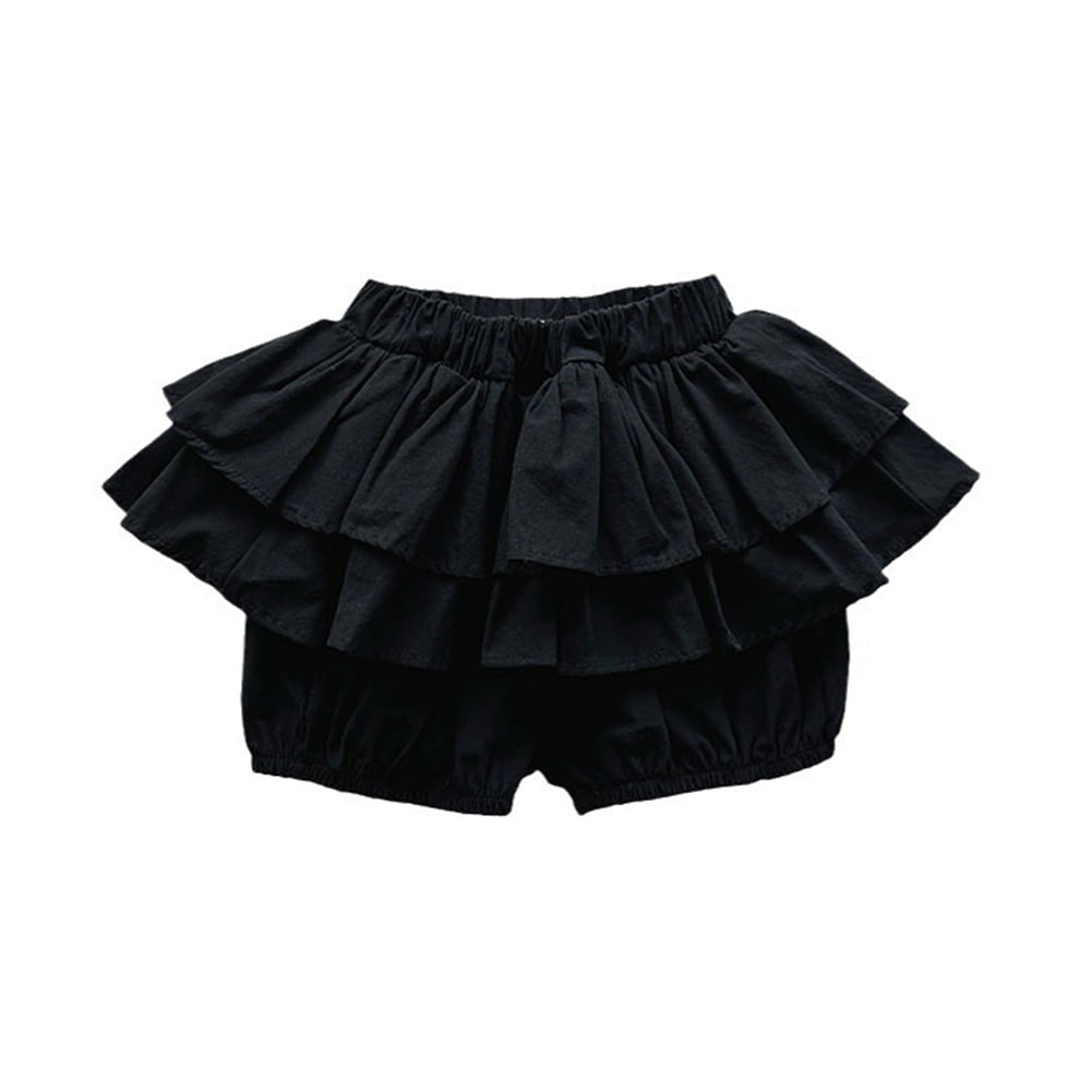GYRATEDREAM Toddler Baby Girls Layer Shirred Skort Kids High Elastic ...