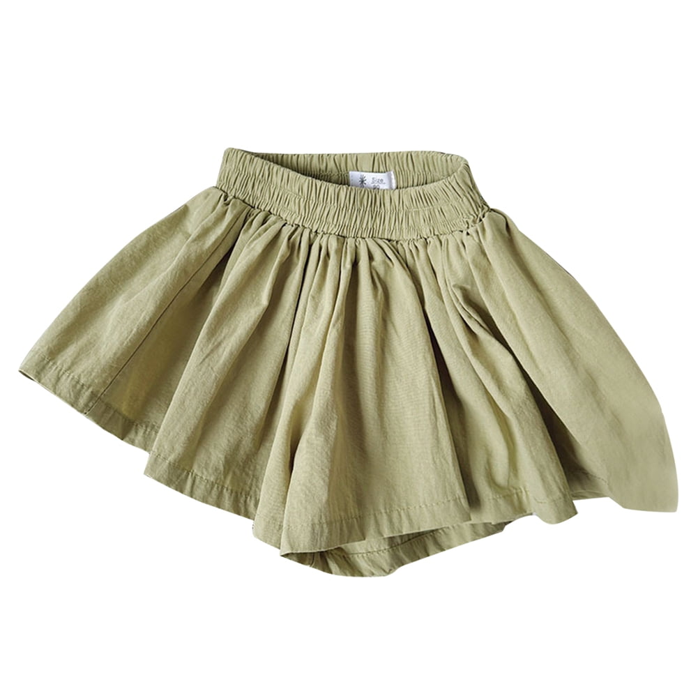 GYRATEDREAM Toddler Baby Girls Ruffle Skorts Kids Stretchy Waist Loose ...