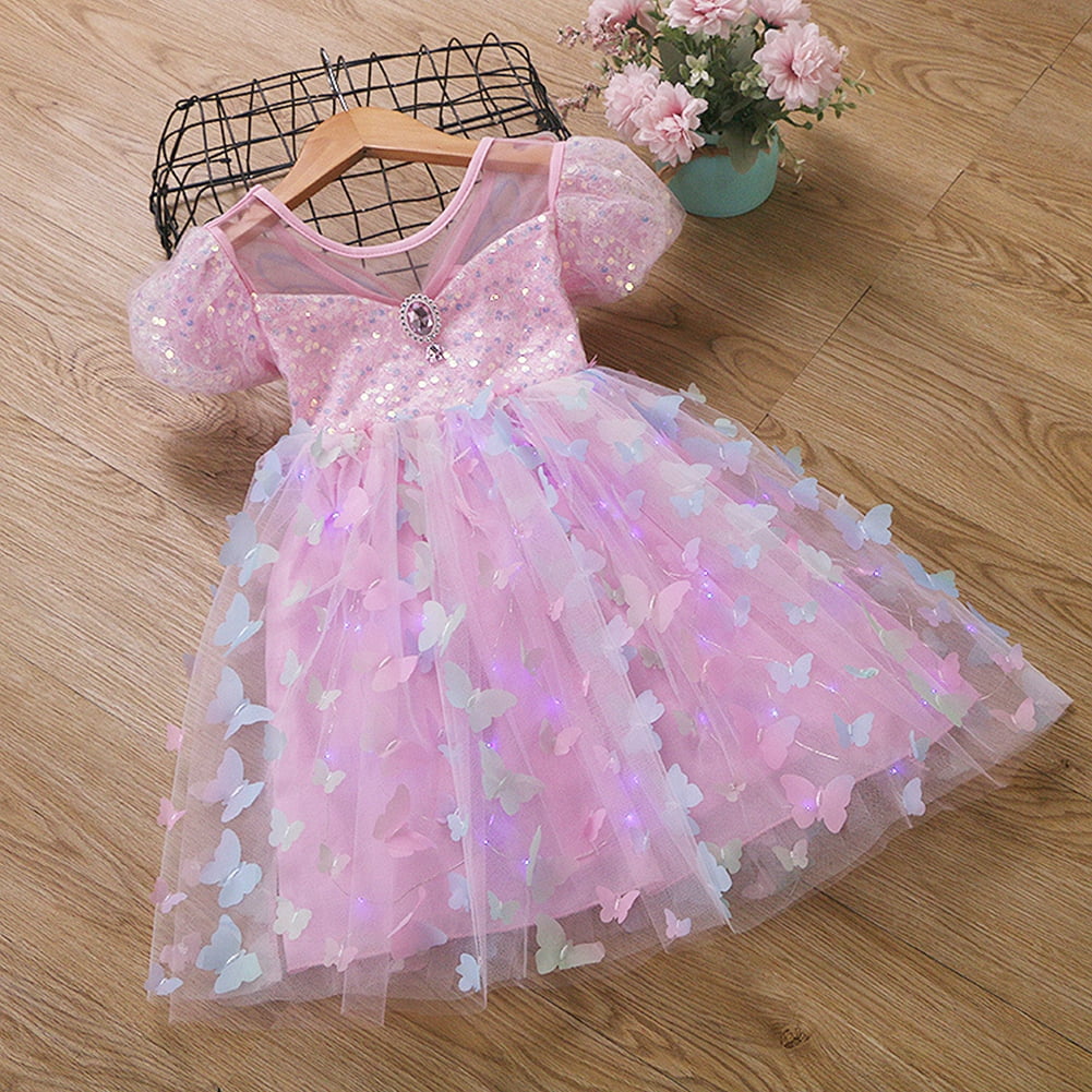 GYRATEDREAM Toddler Baby Girls Tulle Puffy Dress + Bright Colored ...