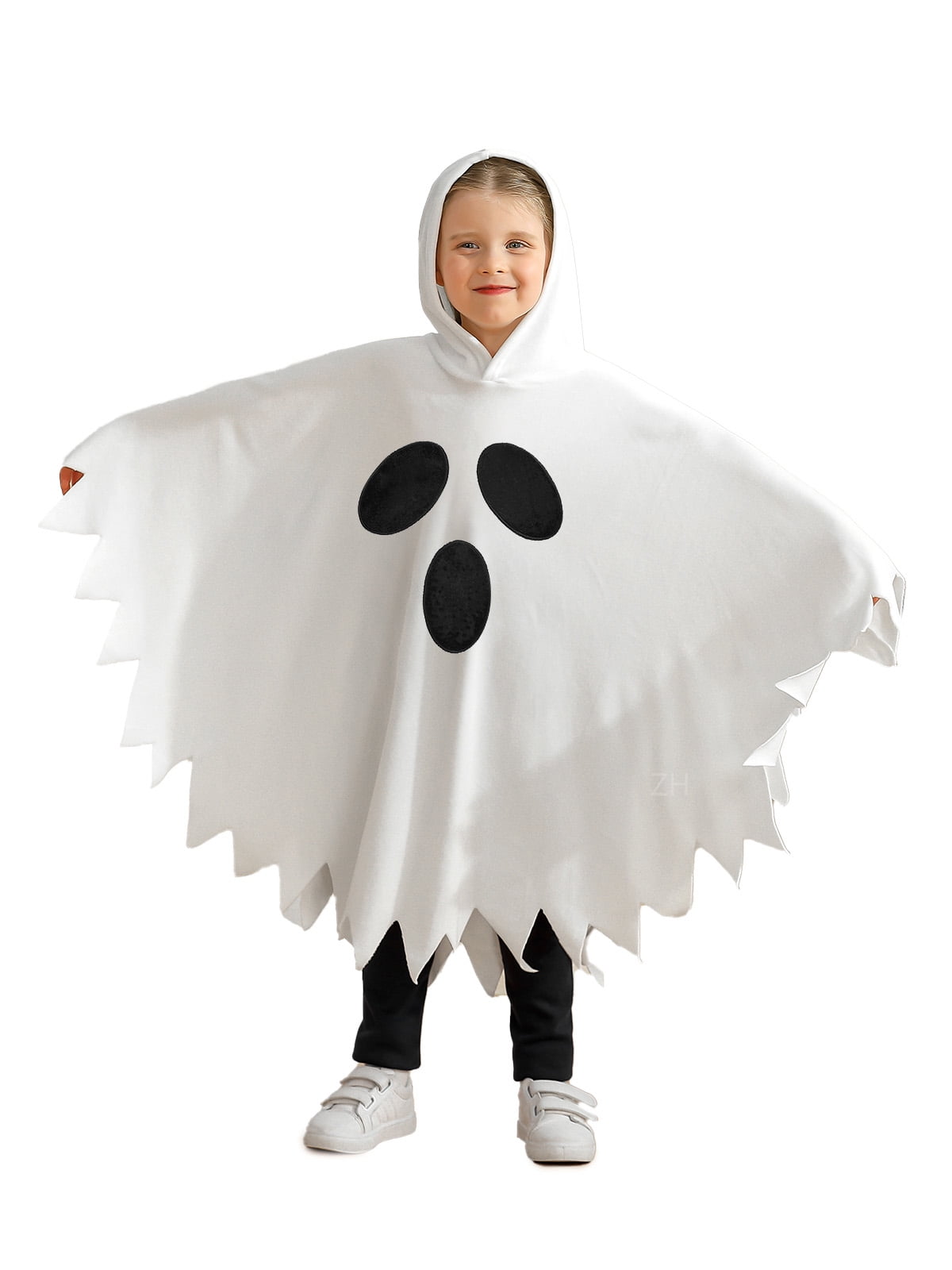 GYRATEDREAM Toddler Kid Baby Girls Boys Halloween Costume White Ghost Smile Cape Glow in The ...