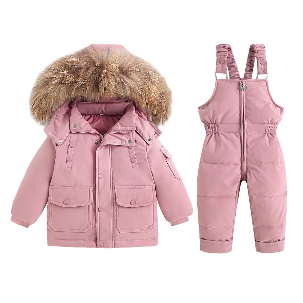 GYRATEDREAM Toddler Boys Snowsuit Girls Snow Pant and Jacket Bib Winter Kids Clothes Coat 1-5T ...