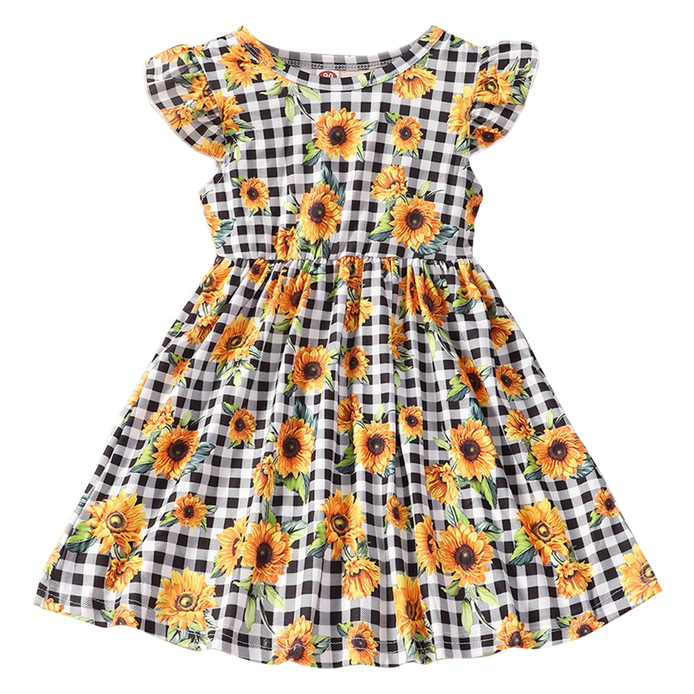 GYRATEDREAM Toddler Girl Dress for Kids Summer Beach Dresses Flutter ...