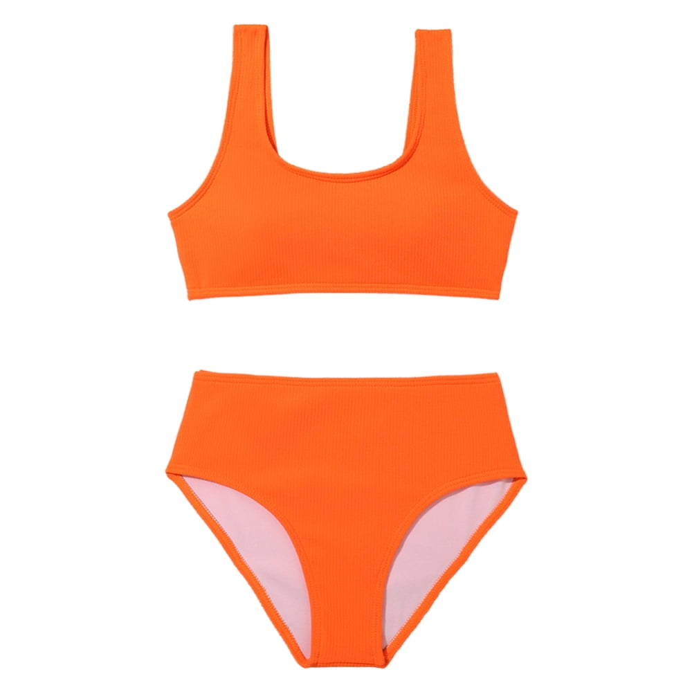 GYRATEDREAM Toddler Girl's 2 Piece Swimsuit Kids Two Piece Sport High ...