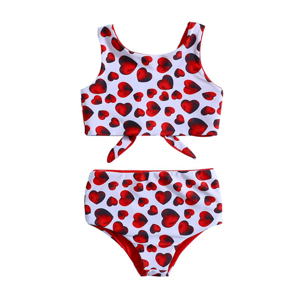GYRATEDREAM Toddler Girls Cropped 2-Piece Swimsuits Sleeveless Tankini ...