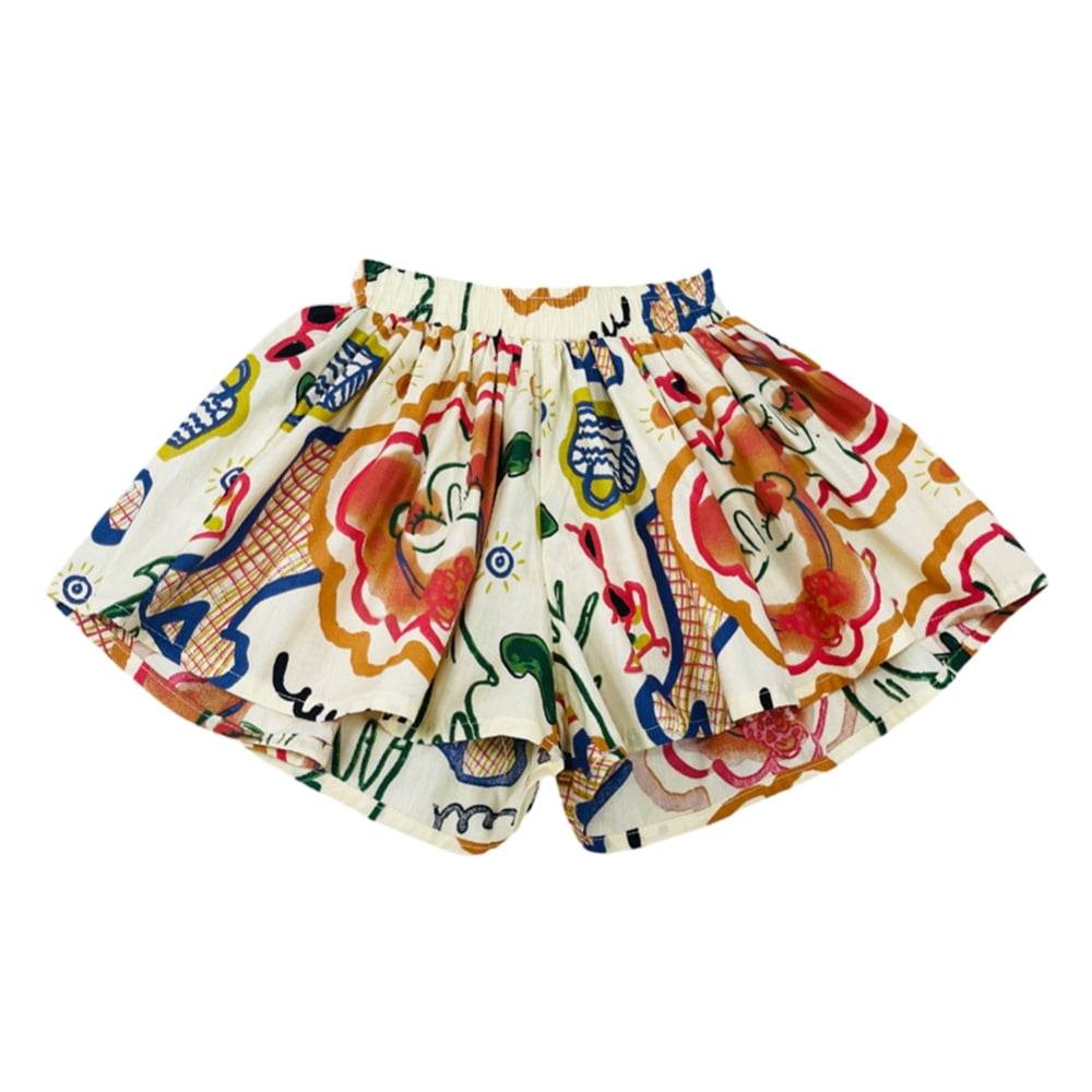 GYRATEDREAM Toddler Girls' Skorts Floral Tie Dye Pleated Skirt-Like ...