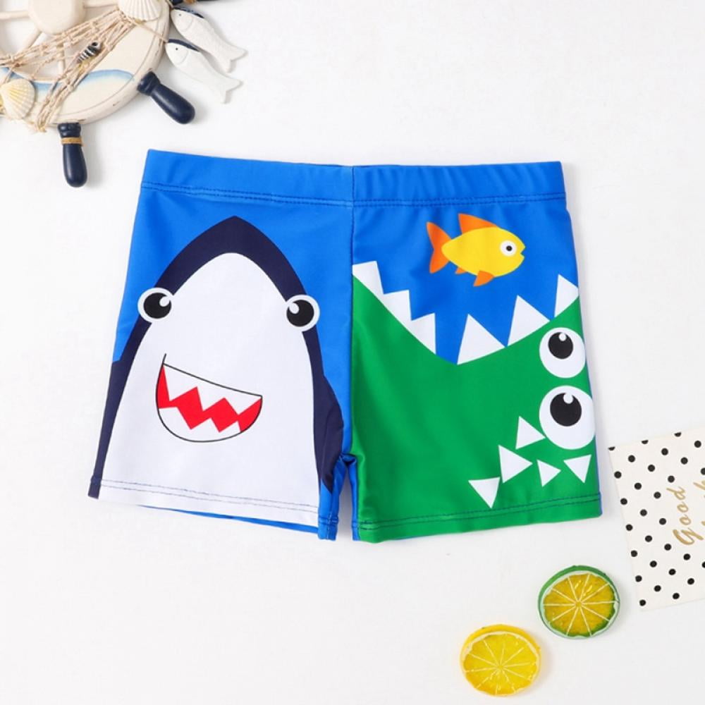 GYRATEDREAM Toddler Kid Boys Swimming Trunks Cartoon Shark Dinosaur ...