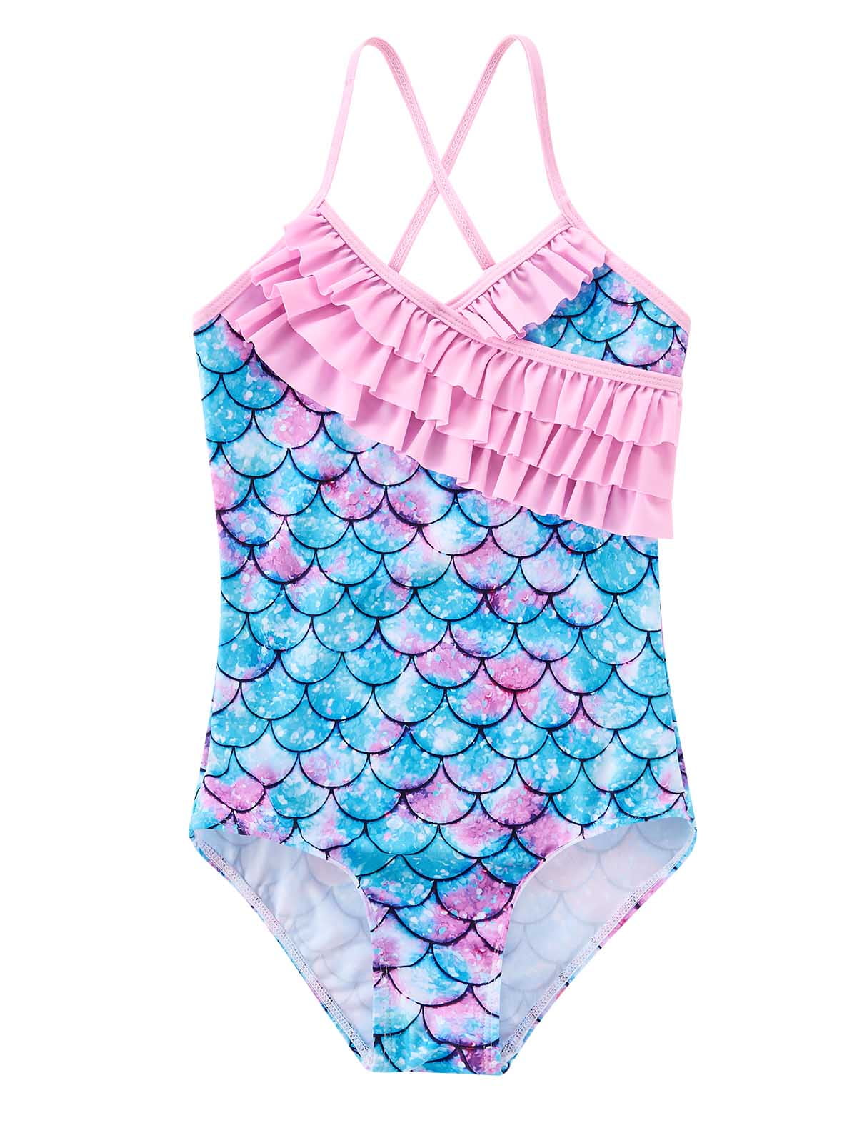GYRATEDREAM Toddler Kid Girls One Piece Swimsuits Ruffle Swimwear Beach ...