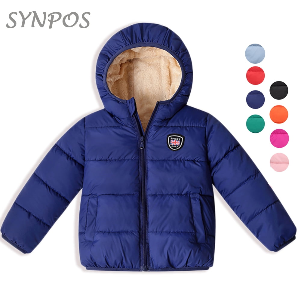 GYRATEDREAM Toddler Little Boy Girl Winter Thicken Puffer Hooded Jacket Down Coat,3-4T - Walmart.com