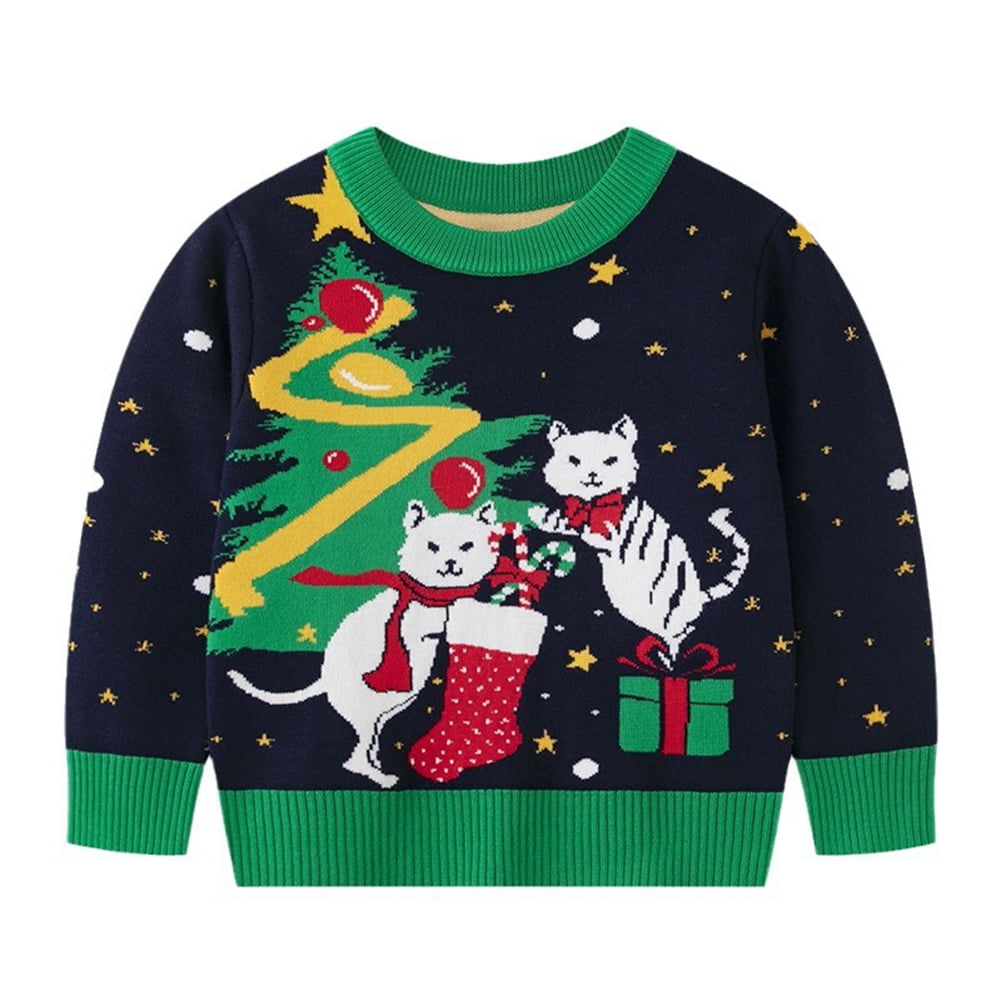 GYRATEDREAM Ugly Christmas Sweater for Kids Girls Boys Funny Cute Santa ...