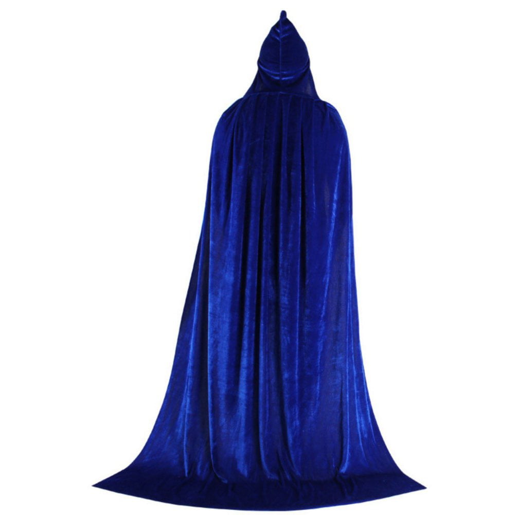 GYRATEDREAM Unisex Kids Velvet Cloak Cape With Hooded Blue Cloak For ...