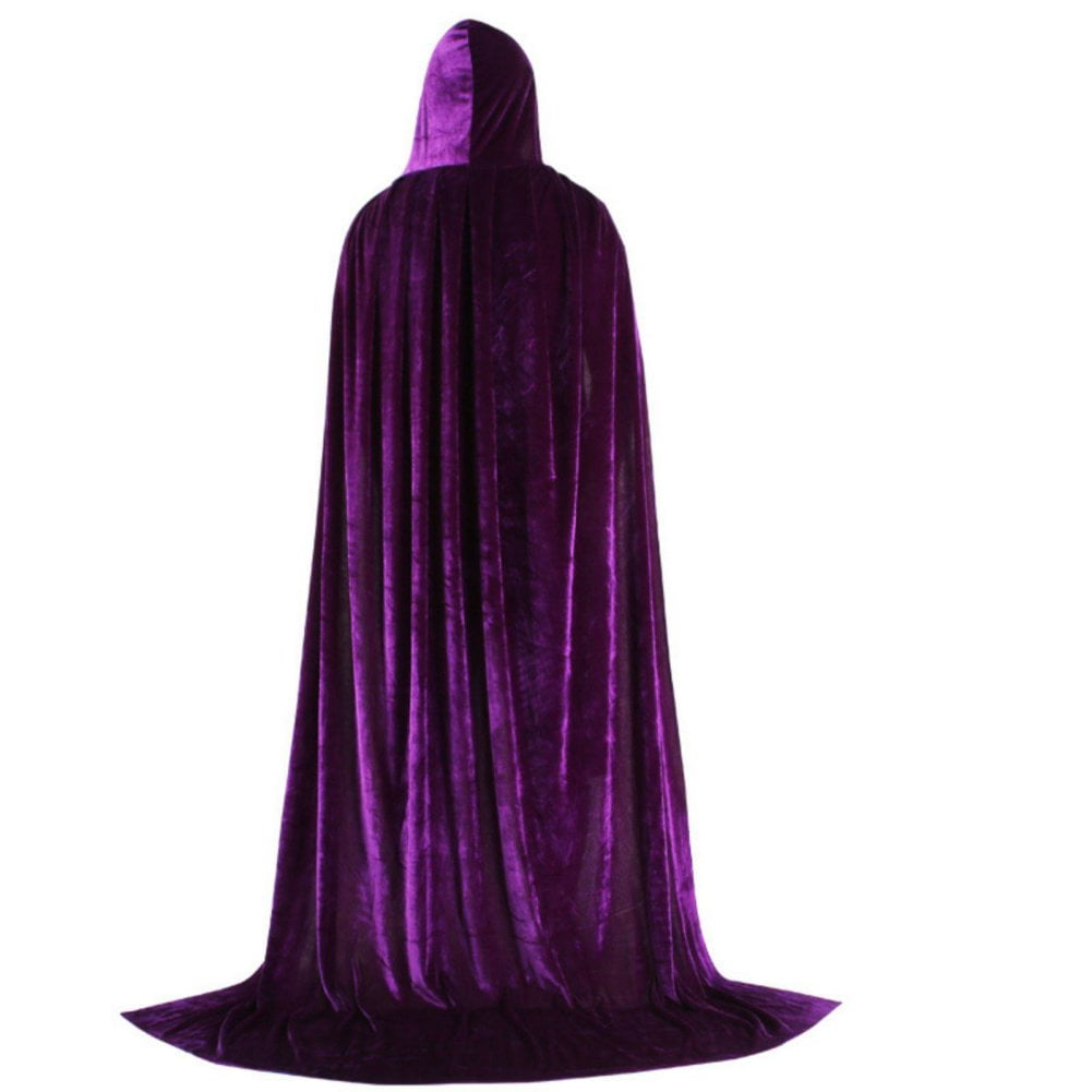 GYRATEDREAM Unisex Kids Velvet Cloak Cape With Hooded Purple Cloak For ...