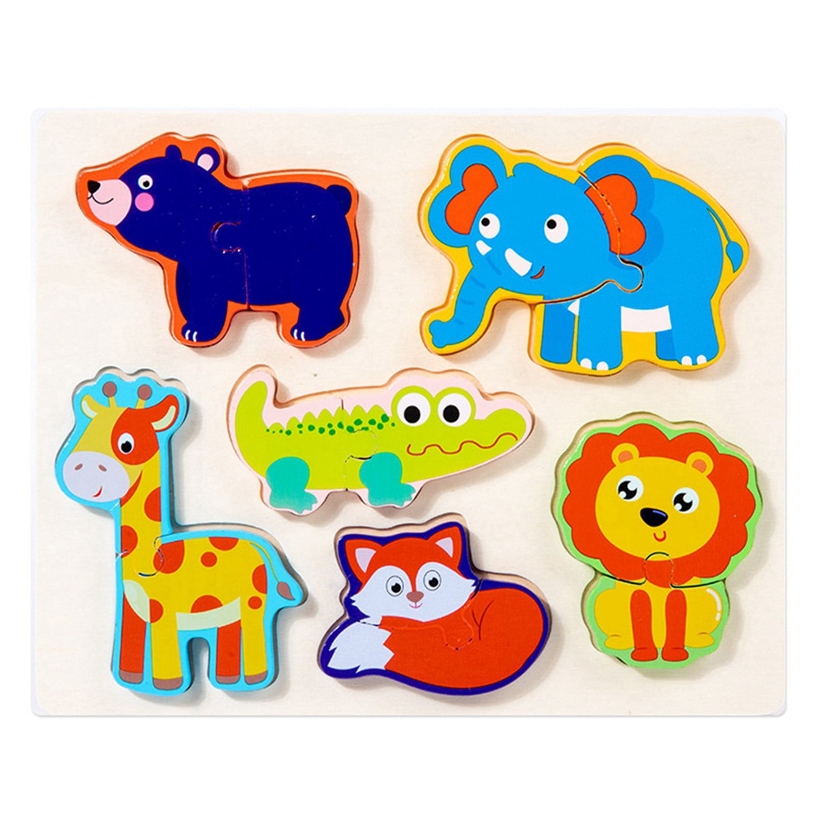 GYRATEDREAM Wooden Puzzles for Toddlers, Infant Baby Educational ...