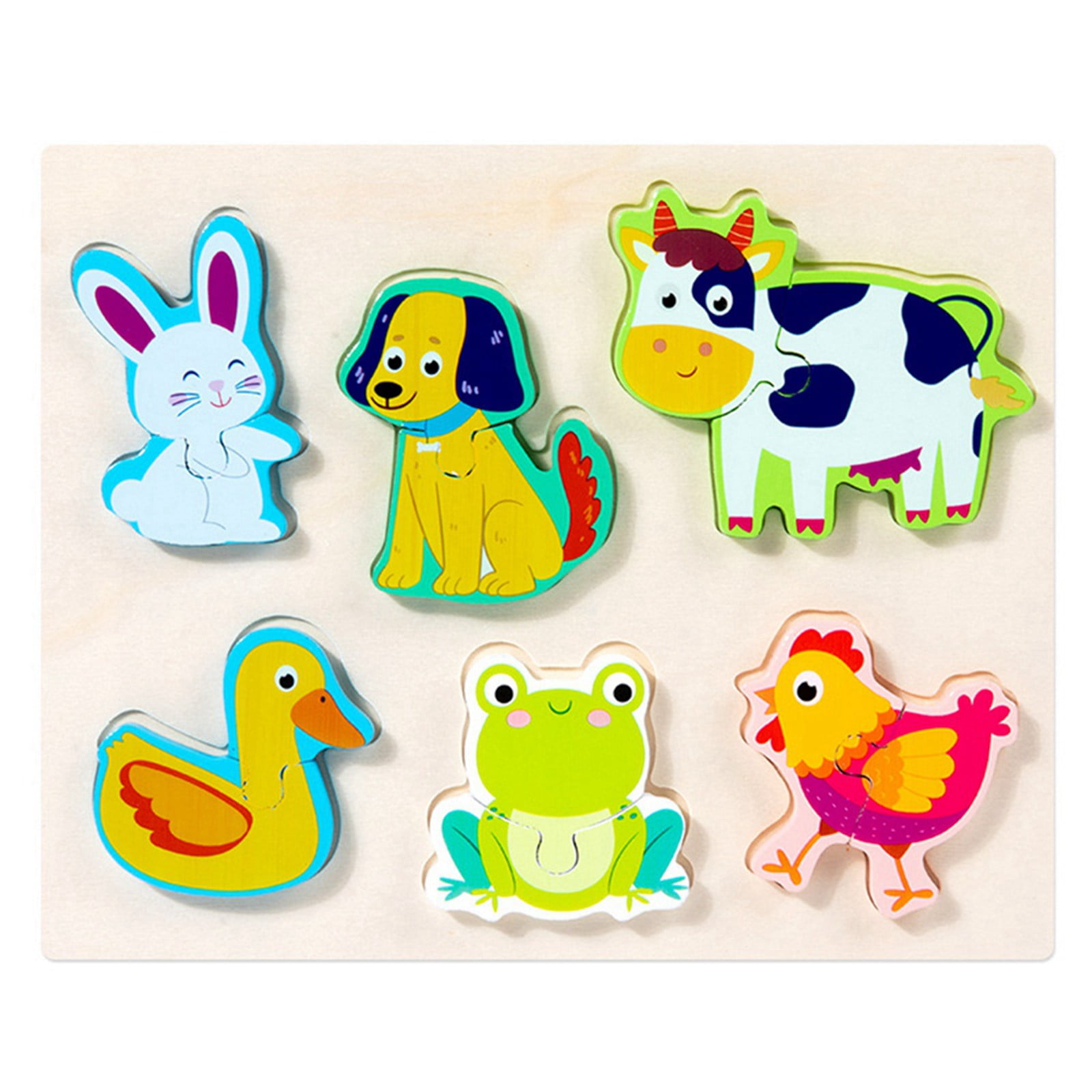 GYRATEDREAM Wooden Puzzles for Toddlers, Infant Baby Educational ...