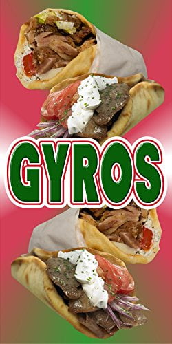GYRO GYROS REAL PHOTOS 2' X 4' VINYL BANNER VERTICAL - Walmart.com