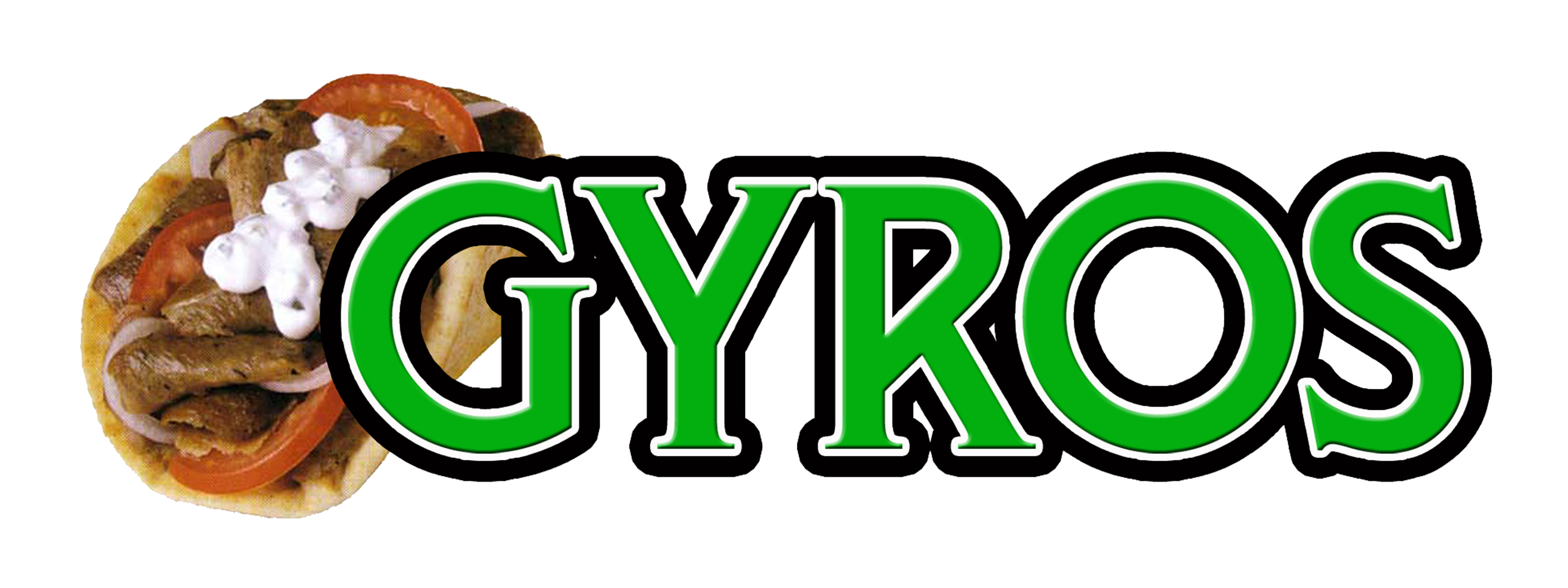 GYROS Concession Decal greek gyro sign lamb stand cart - Walmart.com