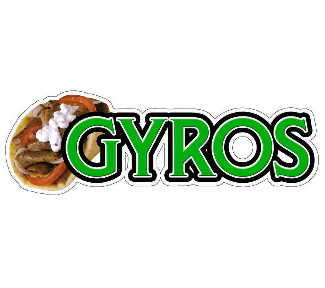 GYROS Concession Decal greek gyro sign lamb stand cart - Walmart.com