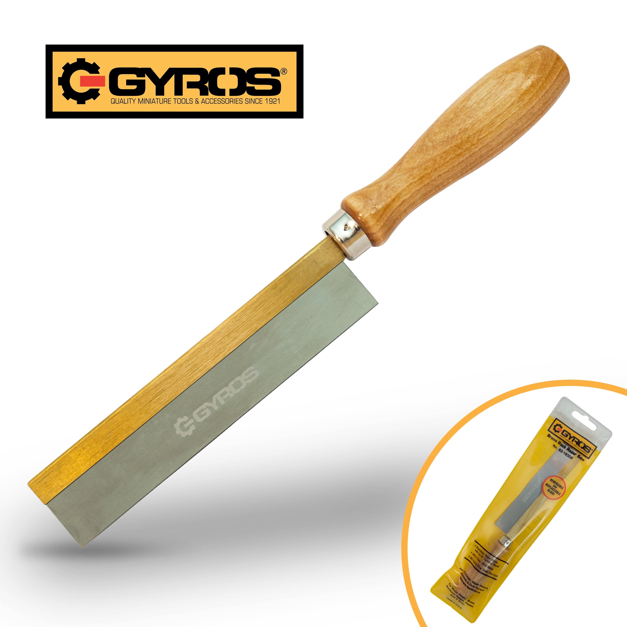 GYROS Gents Dovetail Razor Saw, Straight Solid Brass Back, Super Fine ...
