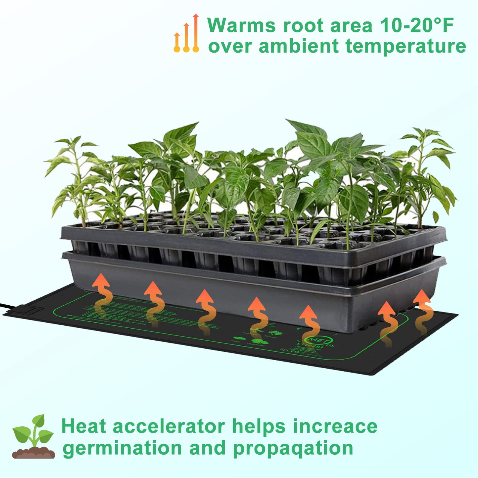 GYTF 21W Seedling Heat Mat for Seed H2FSDStarting, 10" x 20.75 ...