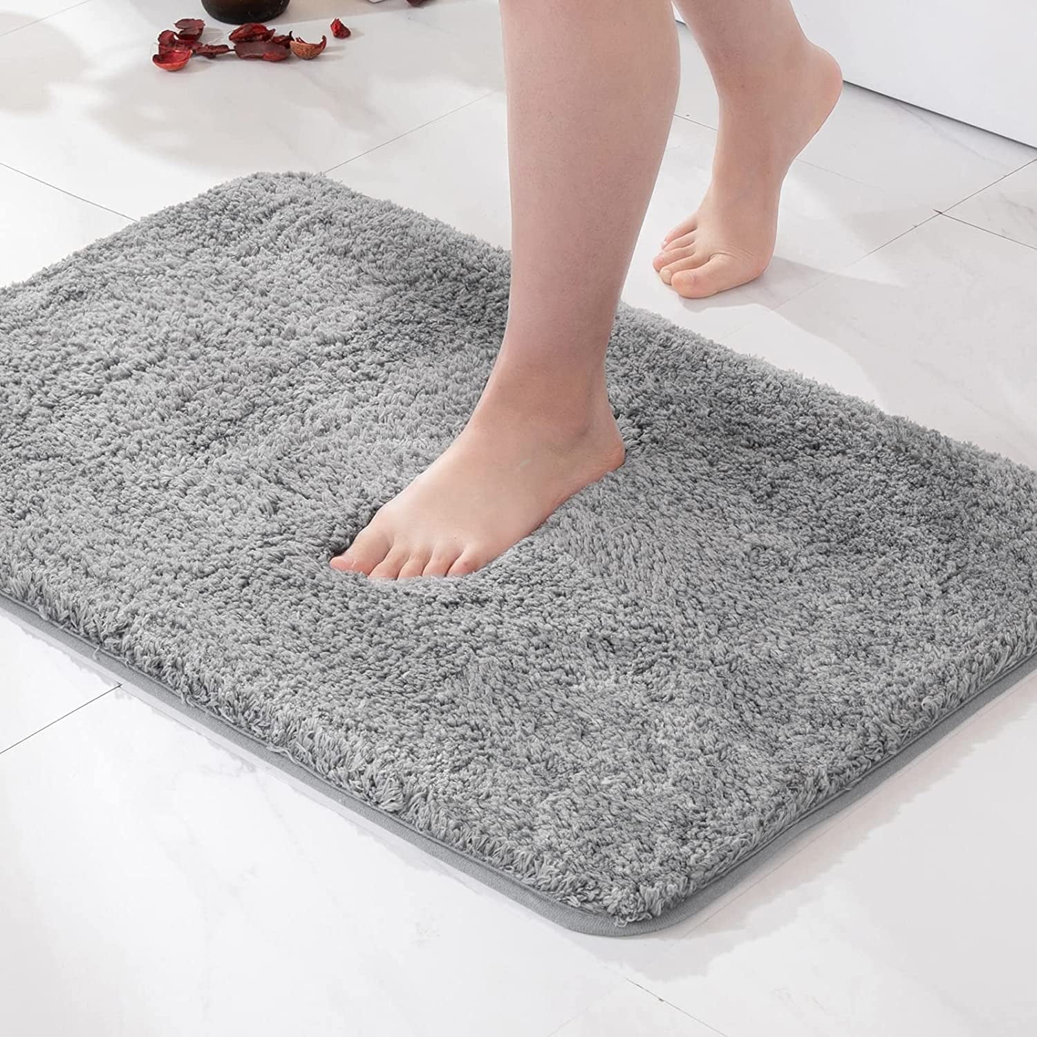 GYTF Super Soft Shaggy Bathroom Rugs, Absorbent Thick Non Slip ...