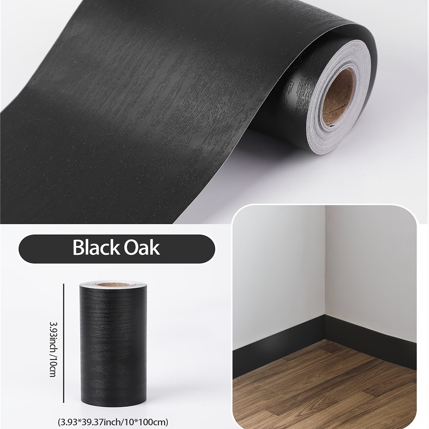 GYTY 1 Roll, Wood Grain Edge Banding Tape, Self-Adhesive Baseboard ...