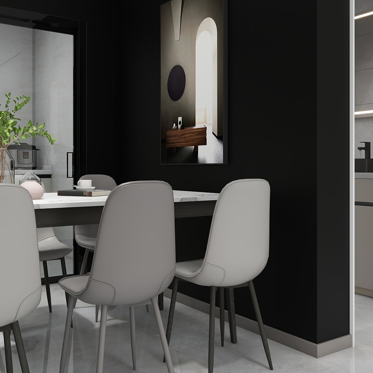 GYTY 1PC Textured Self-Adhesive Wallpaper Roll - Detachable Easy Clean ...