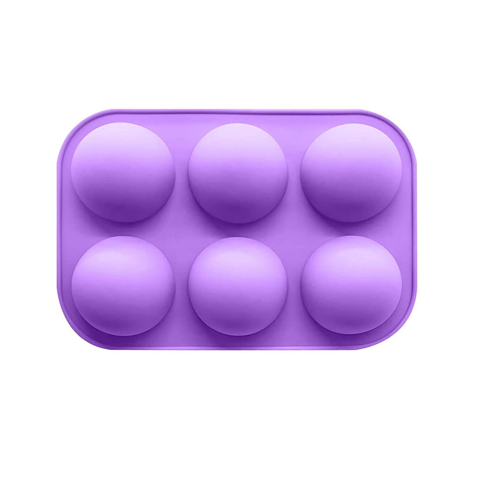 GYTY 1pc Half Round Silicone Cake Mold - 6 Holes for Chocolate, Hot ...