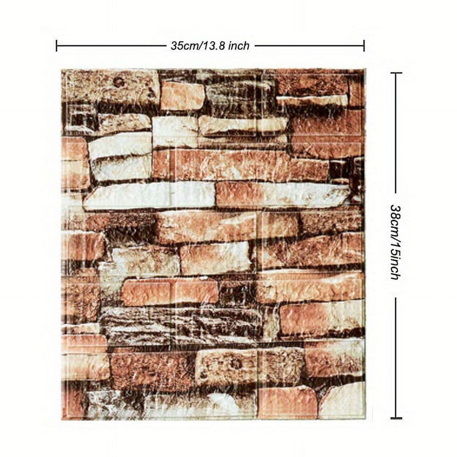 GYTY 20/30/40pcs 3D Wall Tile Sticker, Foam Brick Pattern Wallpaper ...